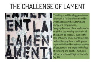 Lent Series 2018 Learning to Lament | PDF
