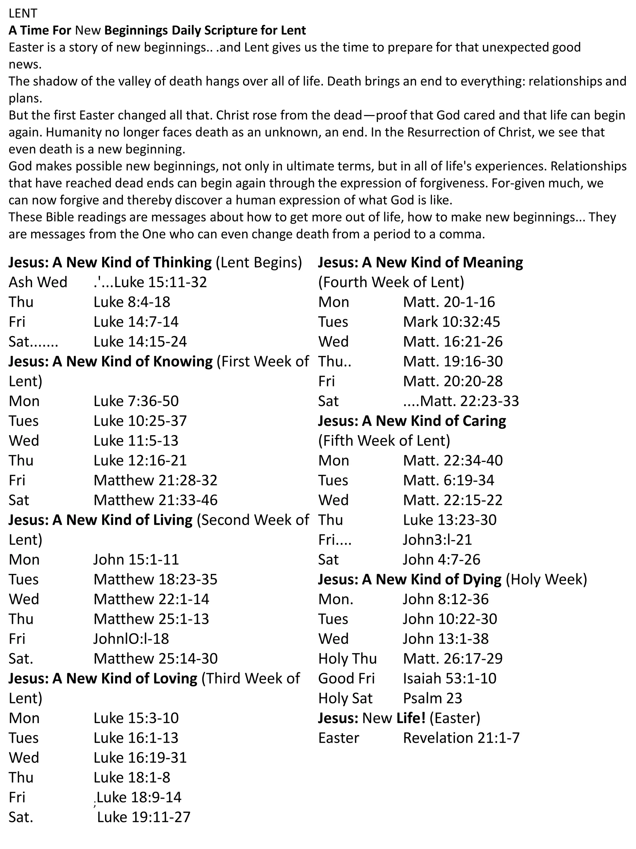 Lent scriptures 2011 | PPTX | Christianity | Religion & Spirituality