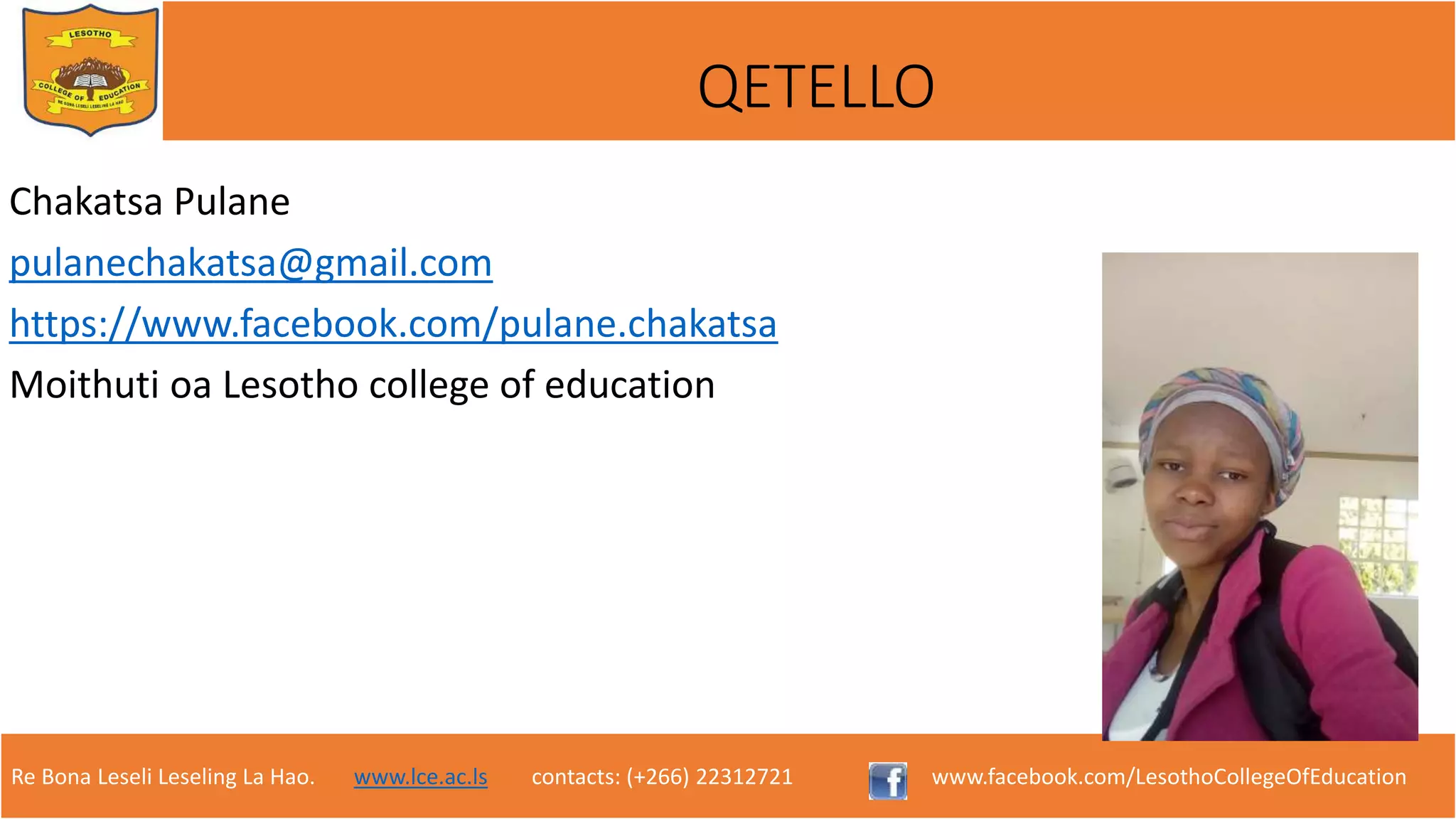 Lenyalo la sesotho | PPTX