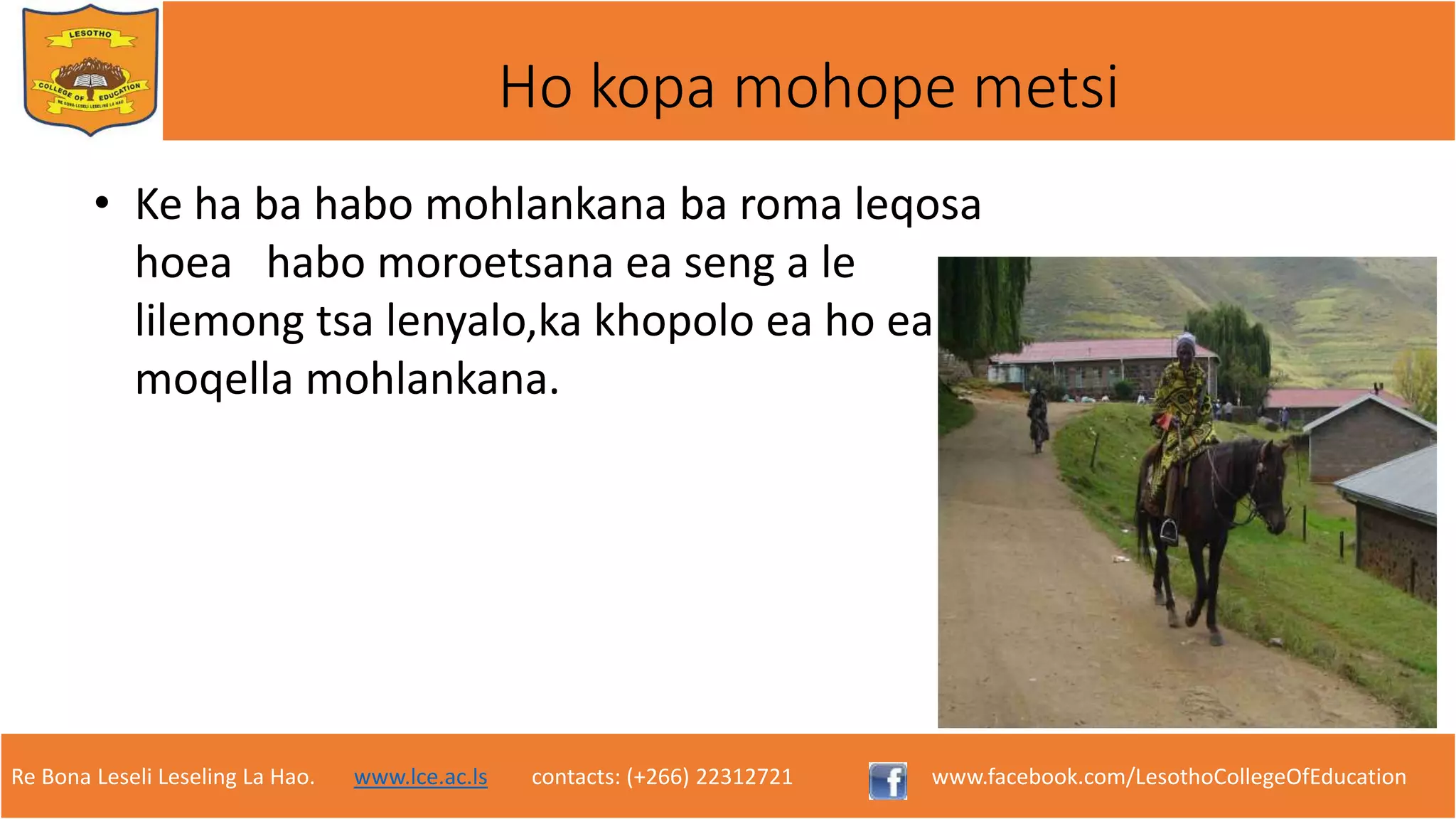 Lenyalo la sesotho | PPTX