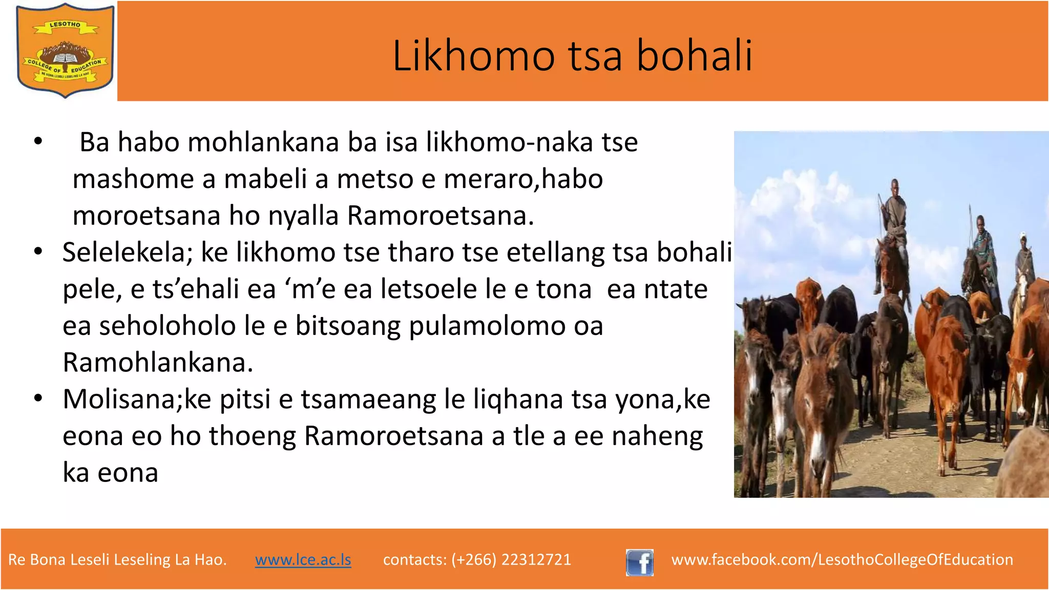 Lenyalo la sesotho | PPTX