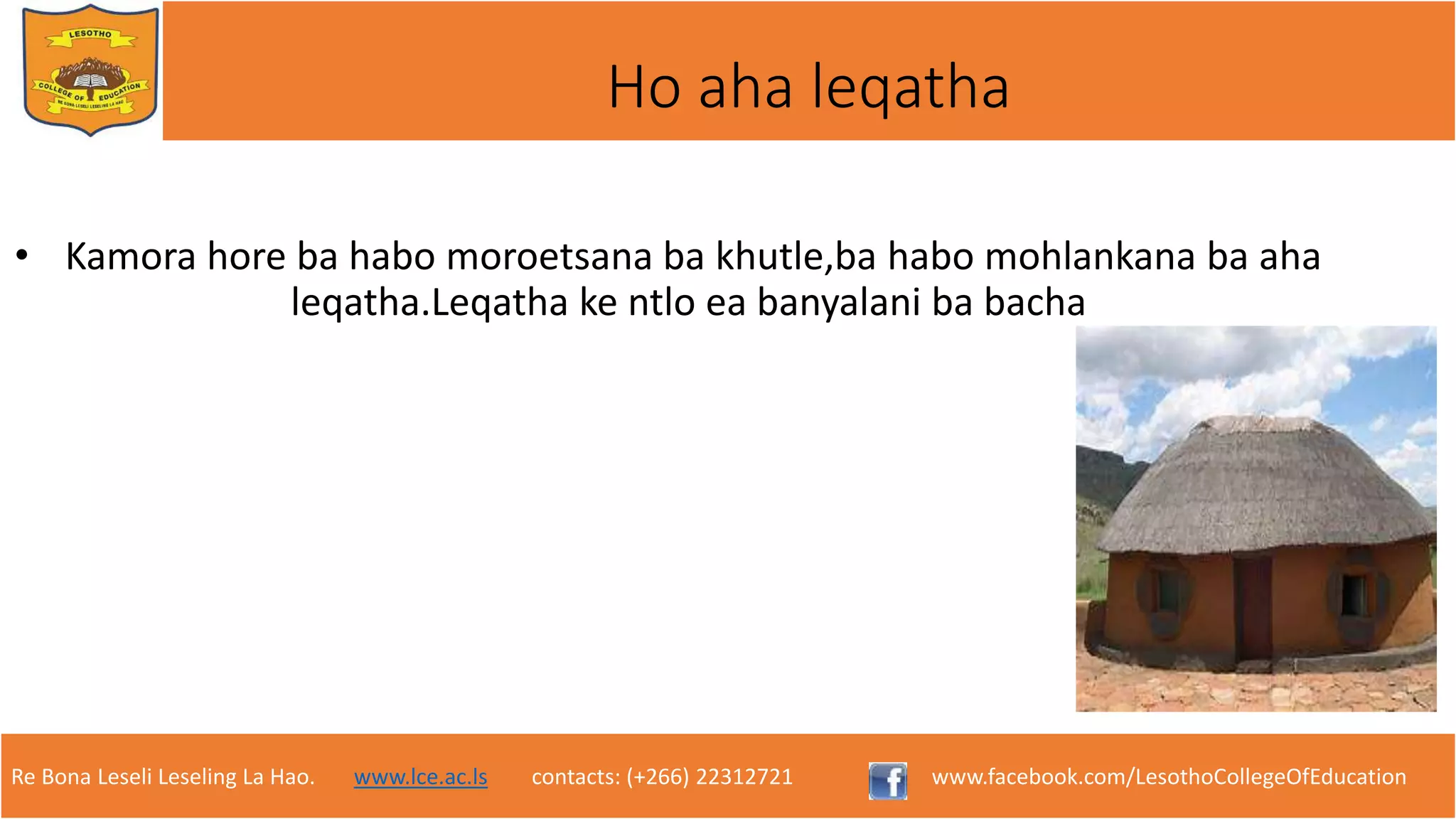 Lenyalo la sesotho | PPTX