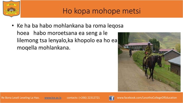 Lenyalo la sesotho | PPTX