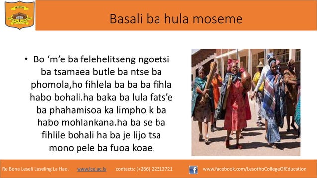 Lenyalo la sesotho | PPTX