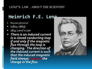 lenzes law presentatiovn.ppt | Physics | Science