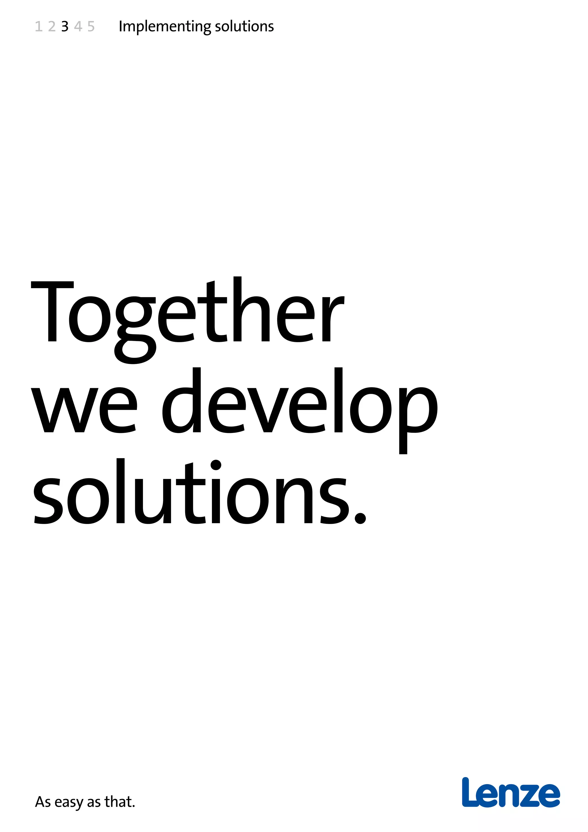 Brochure - Lenze motion control solutions | PDF