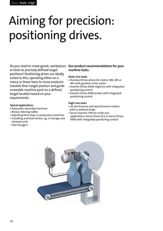 Brochure - Lenze motion control solutions | PDF