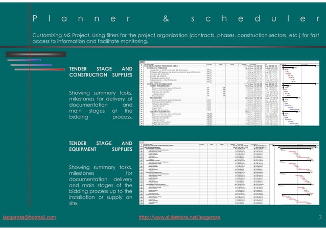 Leo gerosa planner & scheduler | PPT