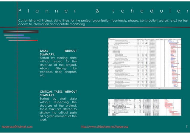 Leo gerosa planner & scheduler | PPT