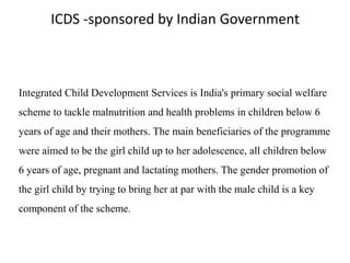 Integrated Child Development Scheme | PPTX