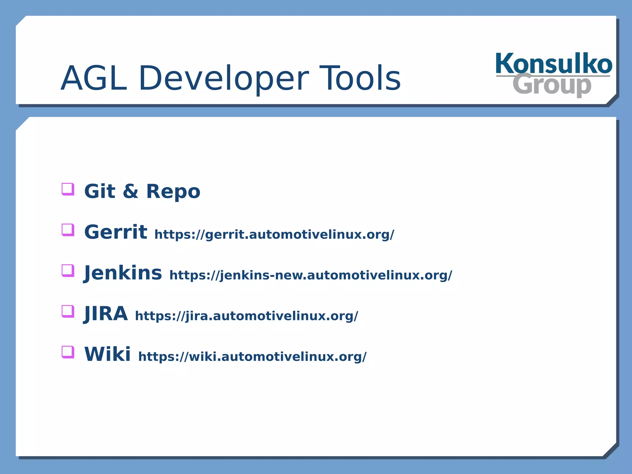 Contributing to Automotive Grade Linux (AGL) and GENIVI Development ...