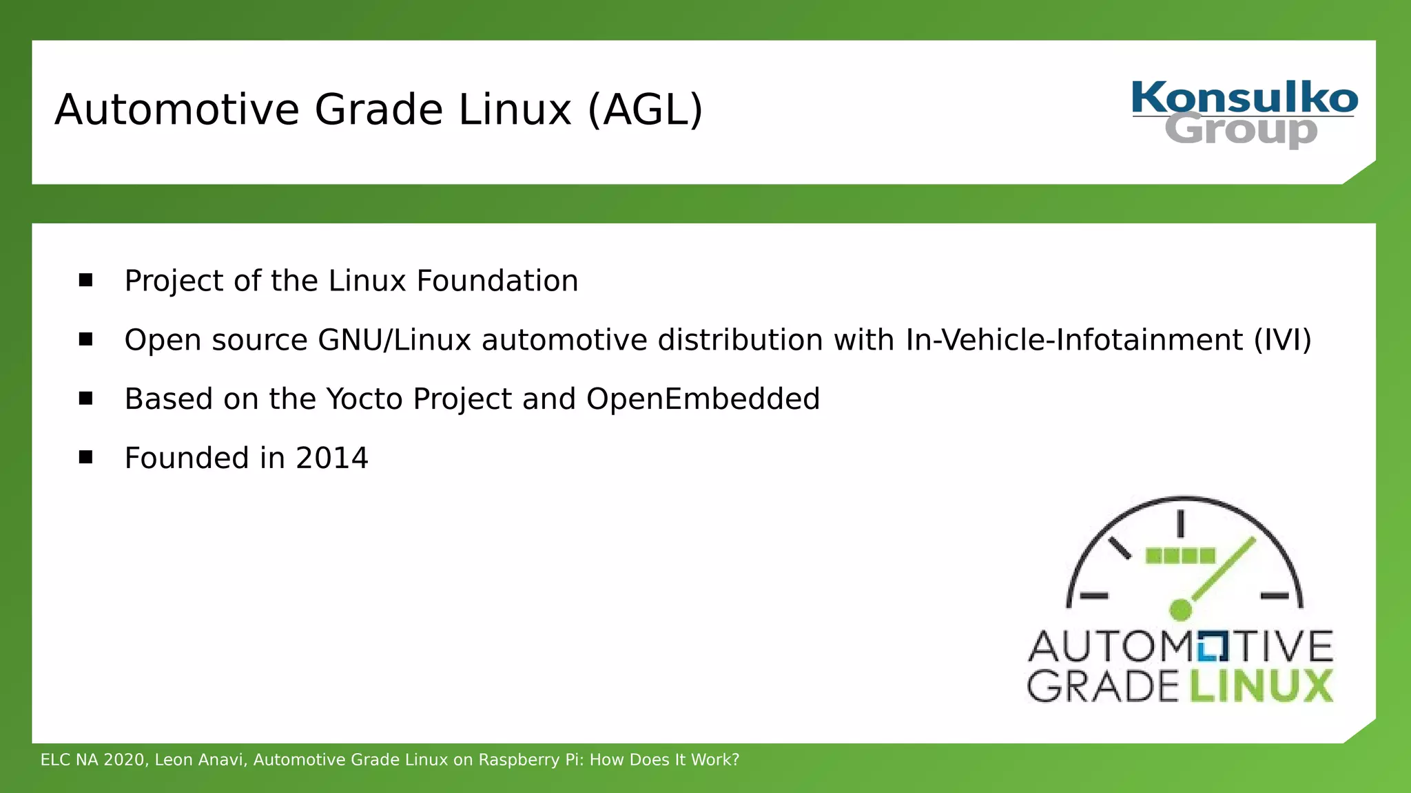 Automotive Grade Linux on Raspberry Pi: How Does It Work? | PDF