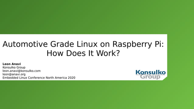 Automotive Grade Linux on Raspberry Pi: How Does It Work? | PDF
