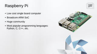 Rapid IoT Prototyping with Tizen on Raspberry Pi | PDF