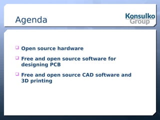 Free and Open Source Software Tools for Making Open Source Hardware | PDF