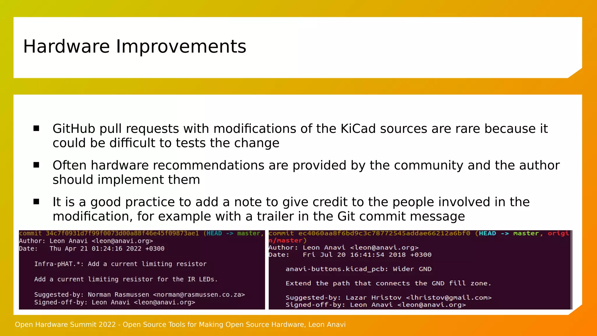 Open Source Tools for Making Open Source Hardware | PPT