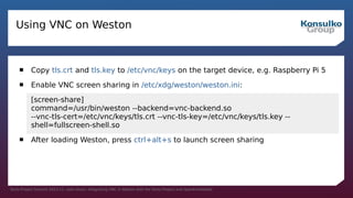 Integrating VNC in Weston with the Yocto Project and OpenEmbedded | PDF