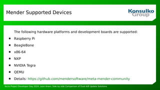 Side by Side Comparison of Dual A/B Update Solutions with the Yocto Project | PDF