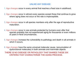 The pathology of aging- aetiology of aging .pptx