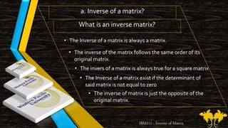 Inverse of Matrix | PPT