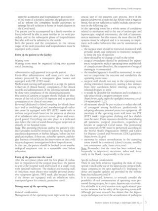 Hospital care in Department define as Covid-free: A proposal for a safe ...