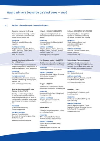 Leonardo da Vinci Programme success stories | PDF