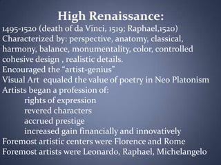 Leonardo da Vinci, High Renaissance | PPTX