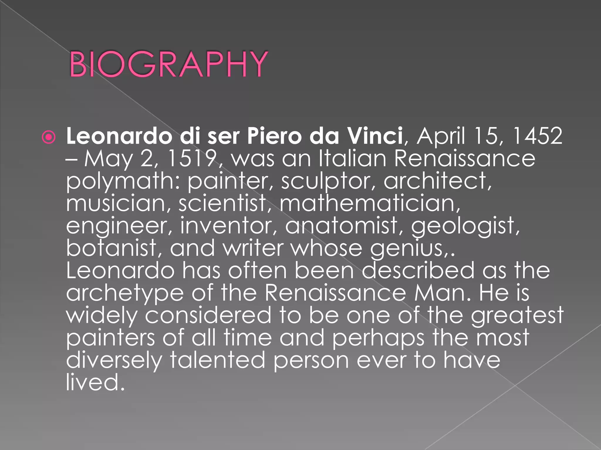 Leonardo da vinci | PPTX