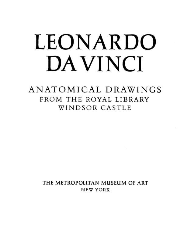Leonardo da vinci anatomical drawings from the royal library windsor ...