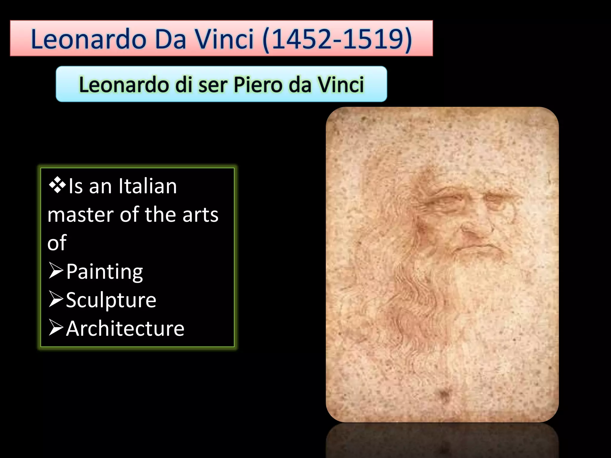 Leonardo da vinci and michael angelo by (byrna a. matriz) | PPT