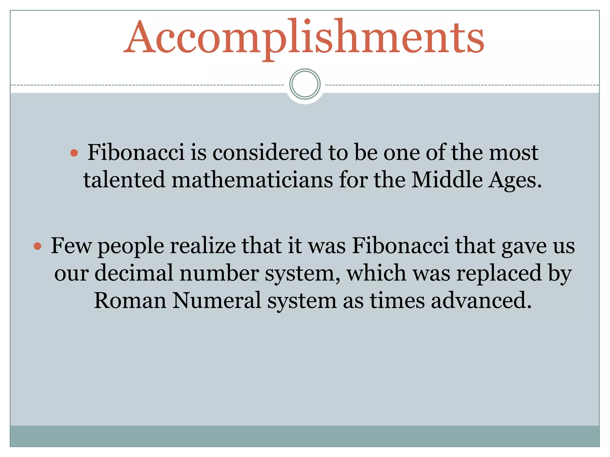 Leonardo pisano fibonacci | PPT