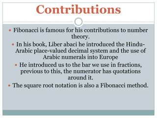 Leonardo pisano fibonacci | PPT