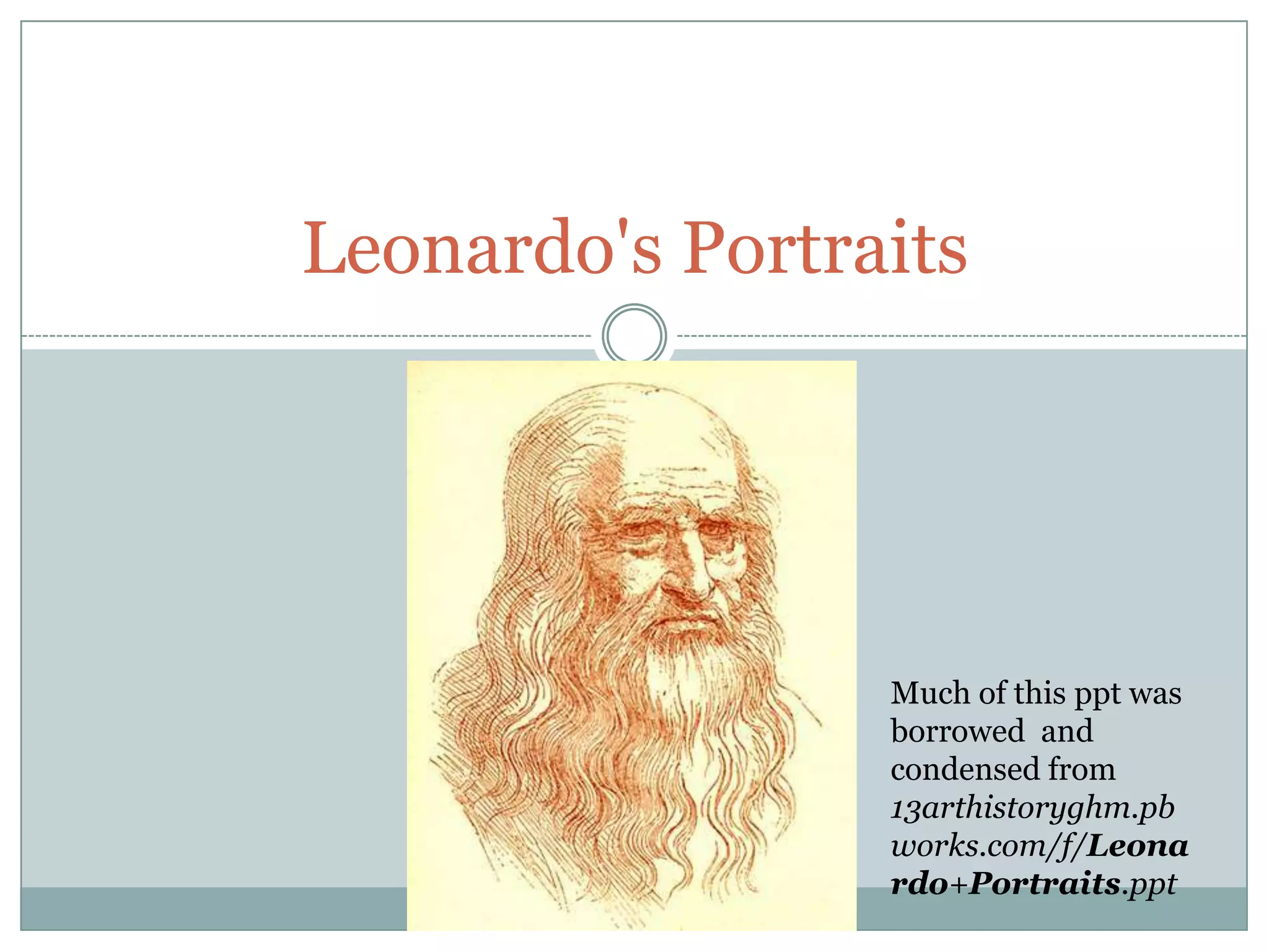 Leonardo's portraits blog | PPTX