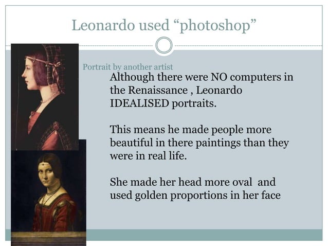 Leonardo's portraits blog | PPTX