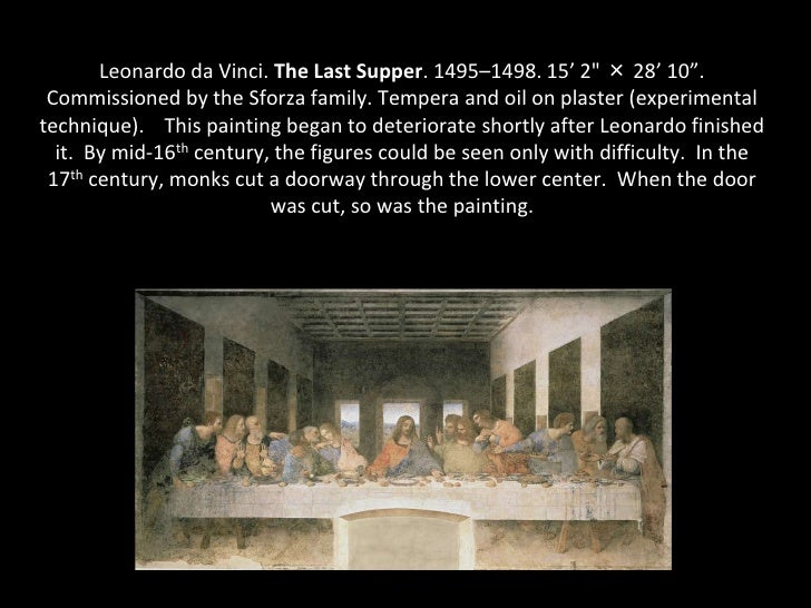 Leonardo's the last supper