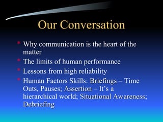 The Human Factor : Teamwork and Communication in Patient Safety | PPT