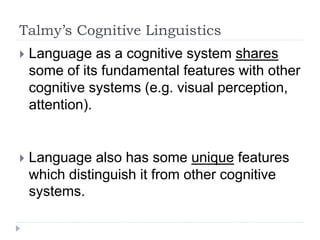 L. Talmy's Cognitive Linguistics | PPT