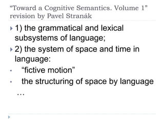 L. Talmy's Cognitive Linguistics | PPT