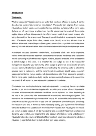 Sustainable wastewater treatment report | PDF