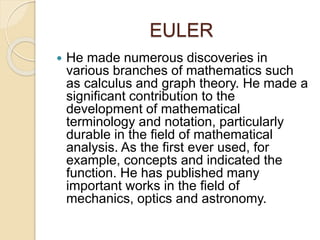 PO WER - XX LO Gdańsk - Leonhard Euler 2 | PPTX