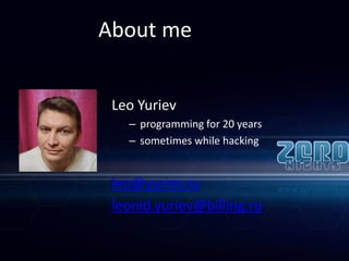 Leonid Yuriev - TopGun | PDF | Computer Networking | Computing