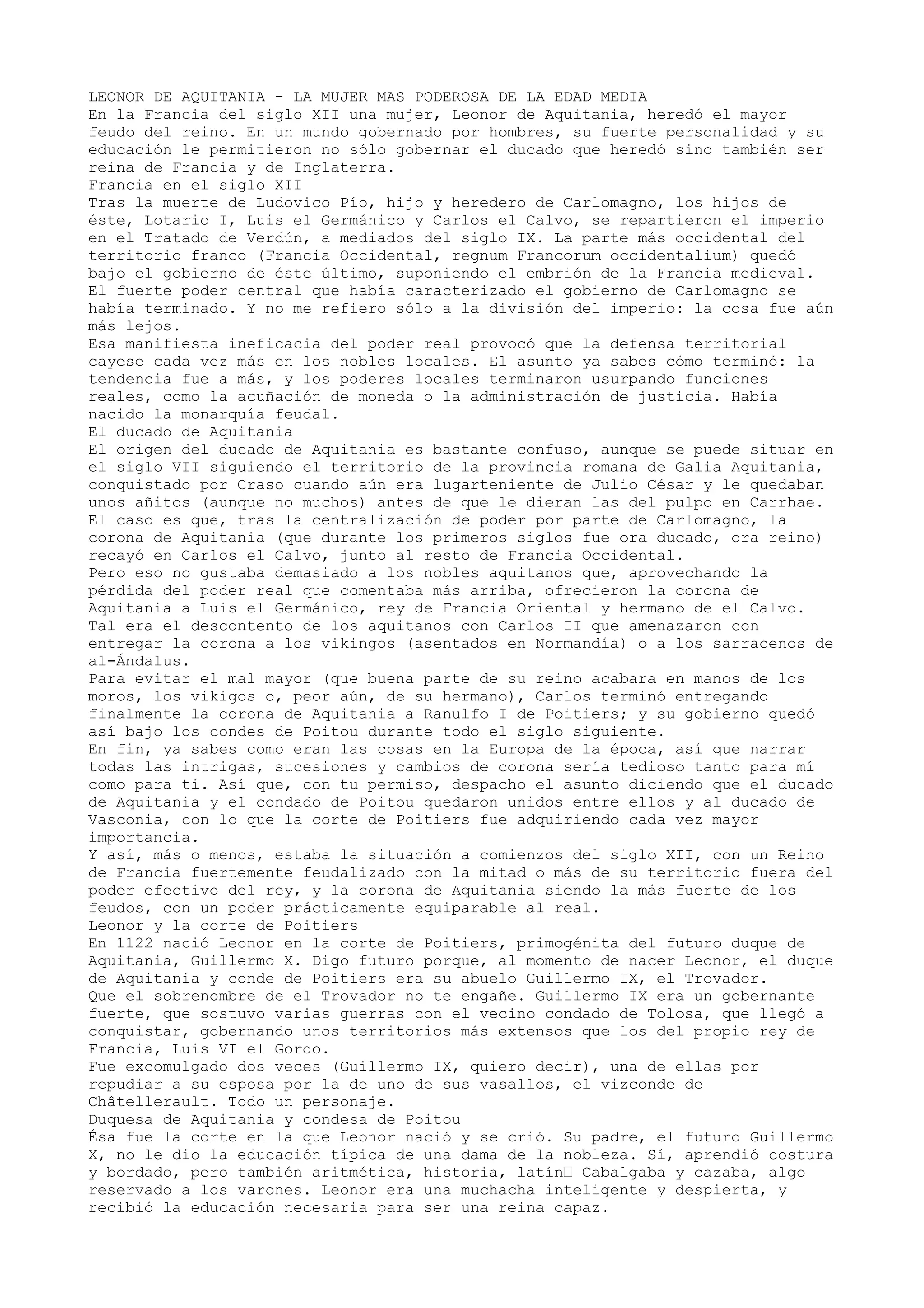 Leonor de aquitania | TXT