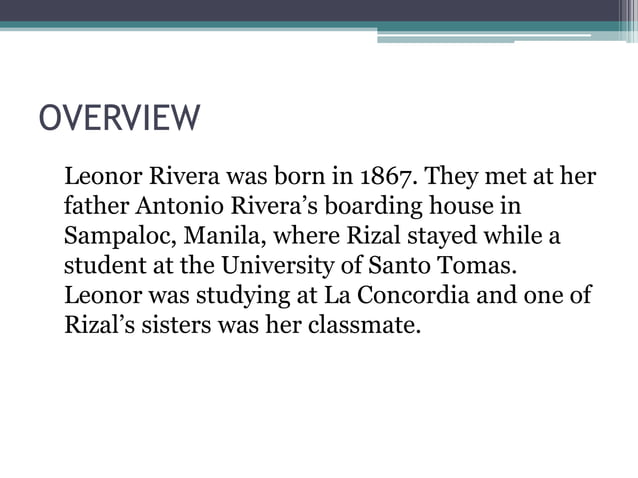 Leonor rivera and rizal | PPTX
