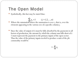 Leontief input output models.ppt final | PPT