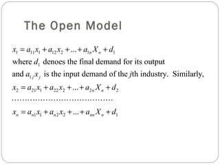 Leontief input output models.ppt final | PPT