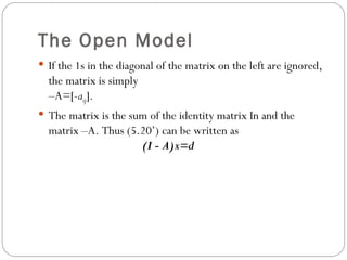 Leontief input output models.ppt final | PPT