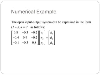 Leontief input output models.ppt final | PPT