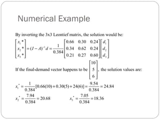 Leontief input output models.ppt final | PPT