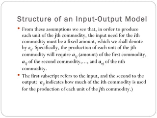 Leontief input output models.ppt final | PPT