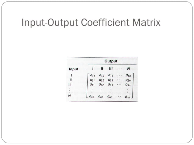 Leontief input output models.ppt final | PPT